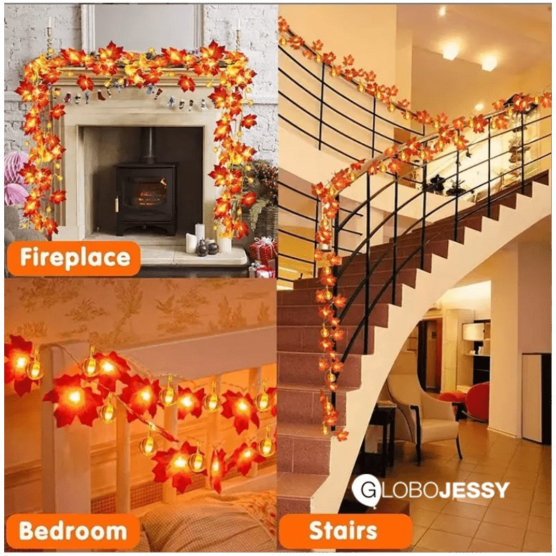 Luces Led lineales hojas Arce