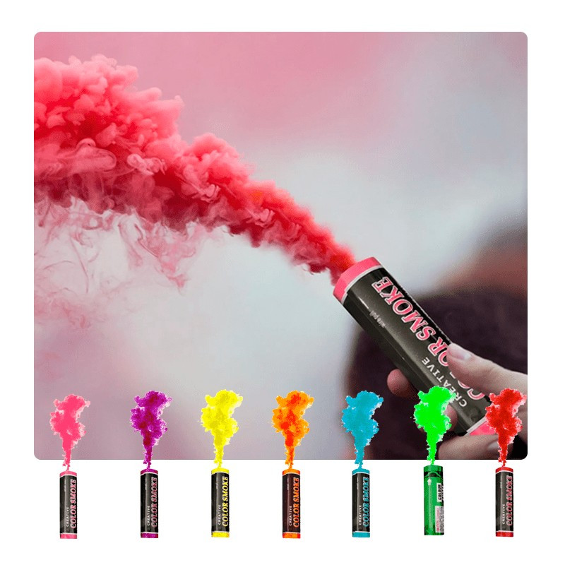 Humo De Colores En La Mano Bote De Humo De Colores Para Fiestas Y