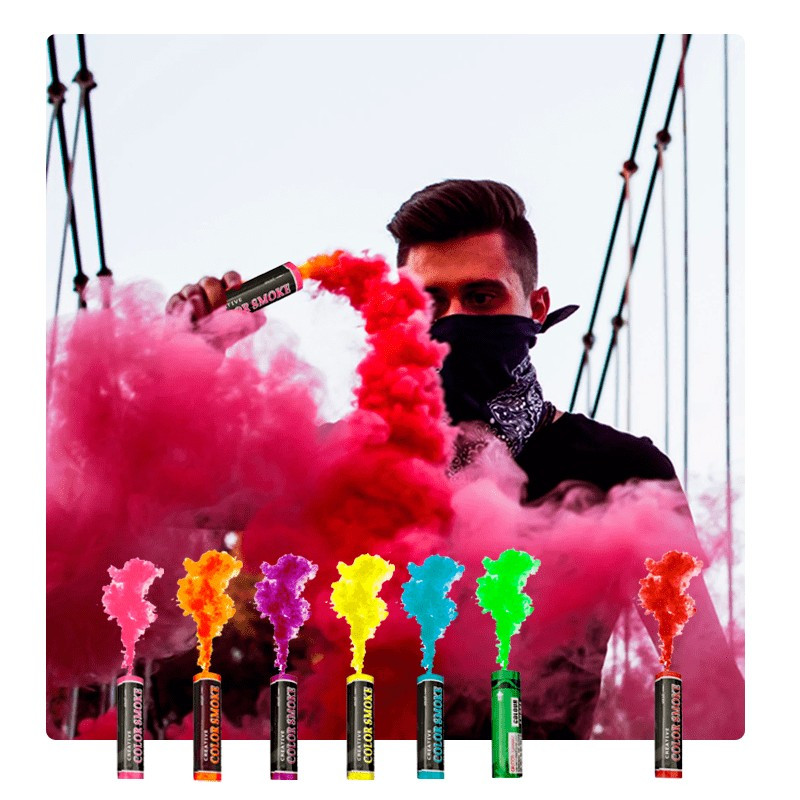 tubo de humo de color