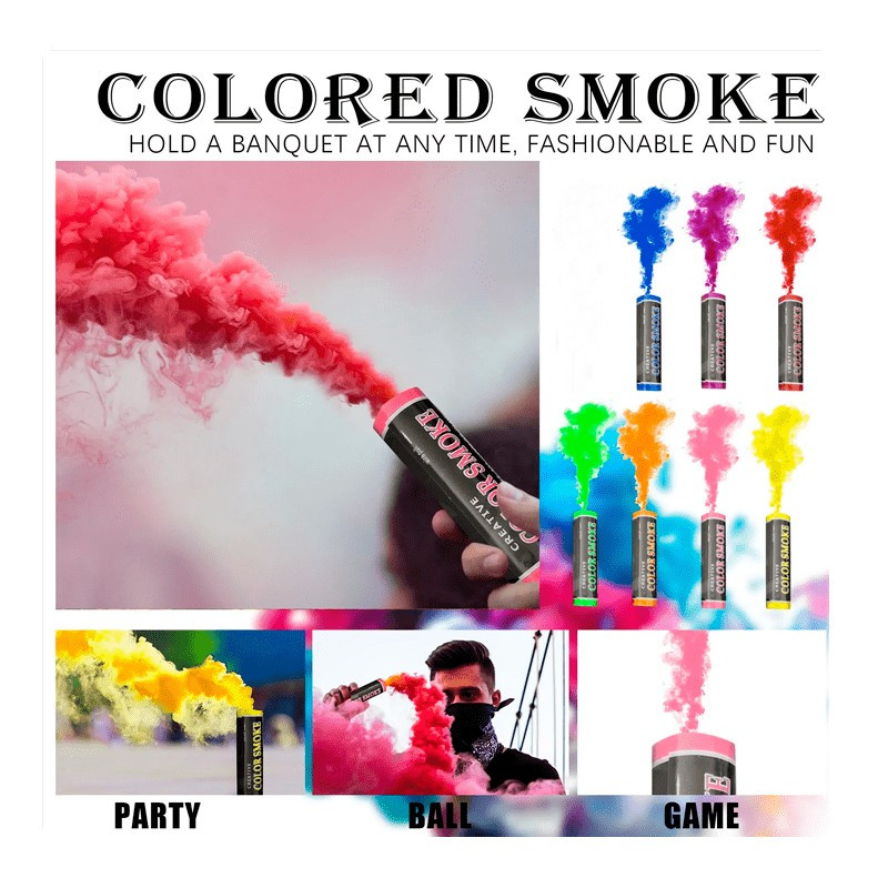 tubo de humo de color