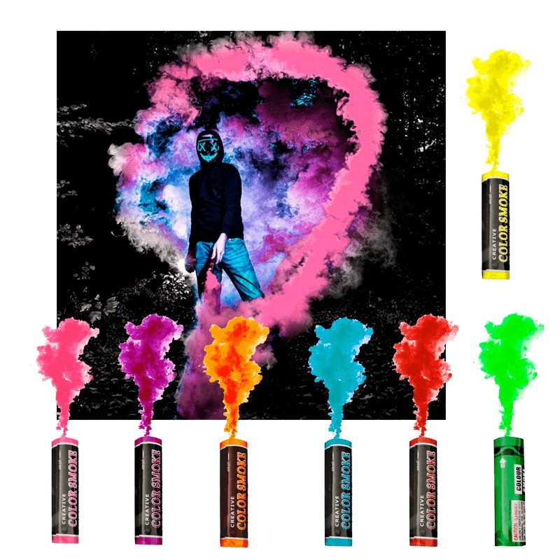 tubo de humo de color