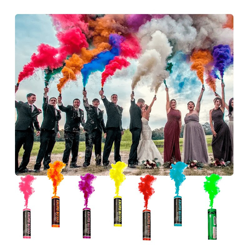 tubo de humo de color