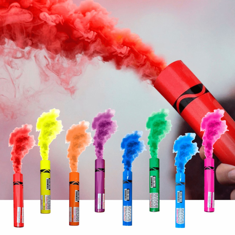 Humo De Colores En La Mano Bote De Humo De Colores Para Fiestas Y