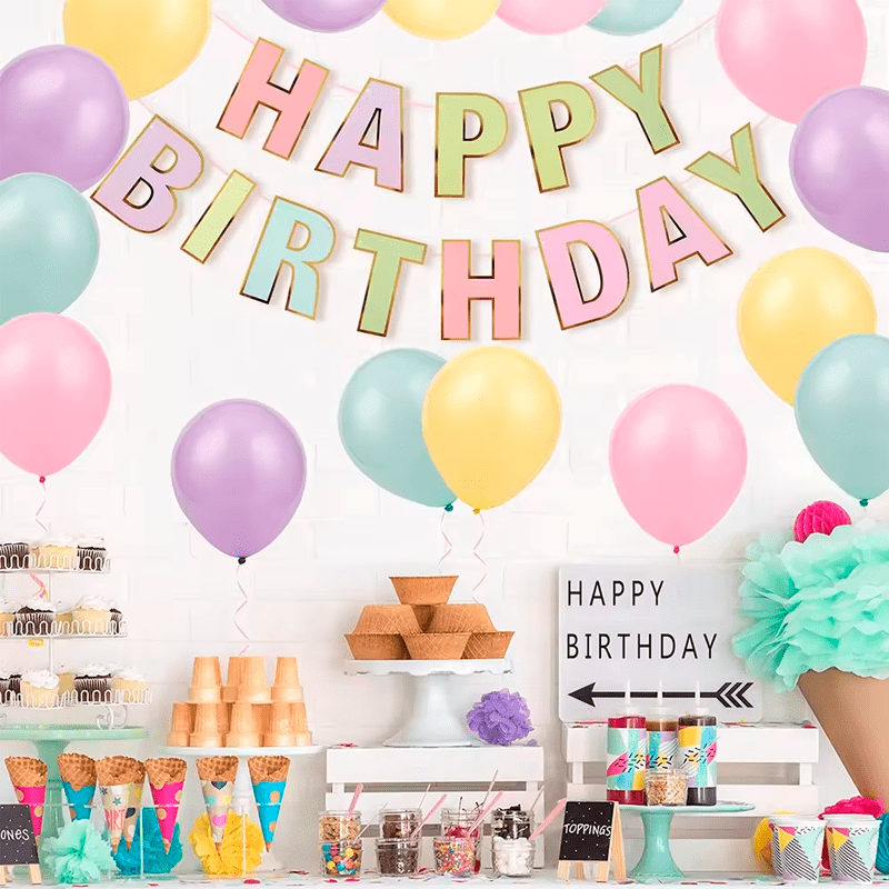 Kit Happy birthday color pastel