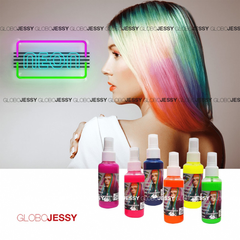 Spray de cabello colores neón