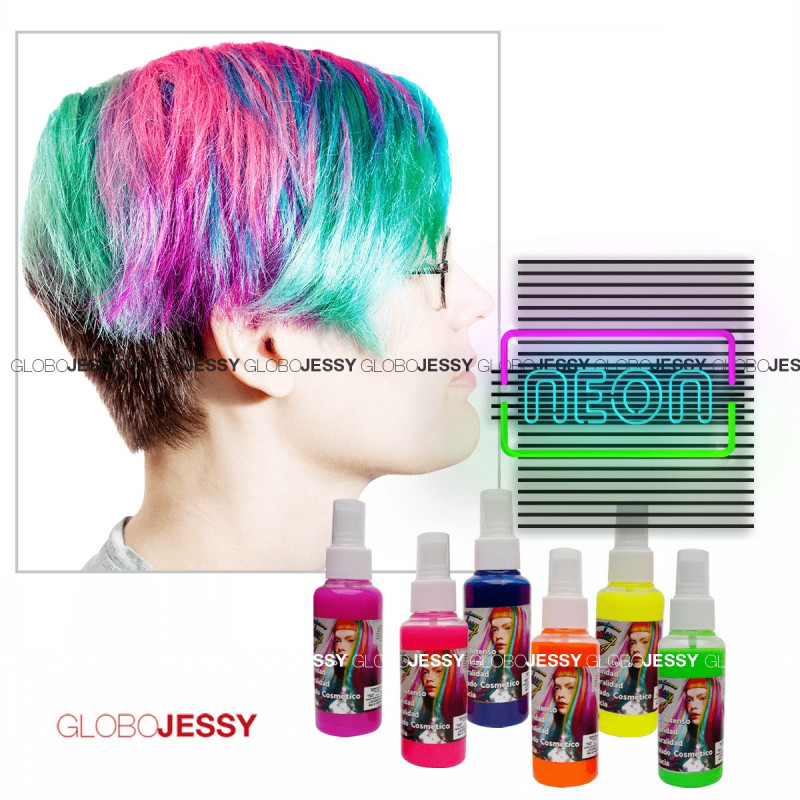 Spray de cabello colores neón