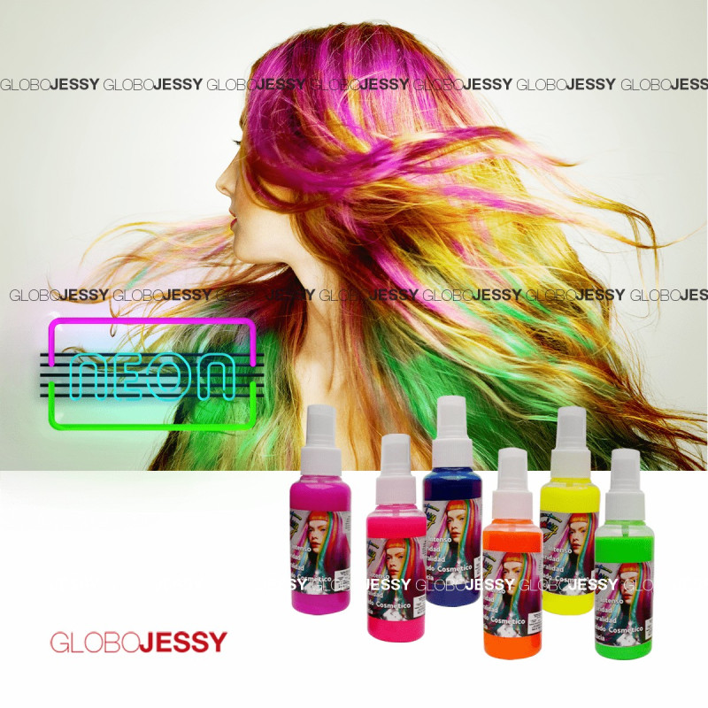 Spray de cabello colores neón